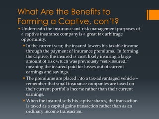 Captive Insurance Presentation | PPTX