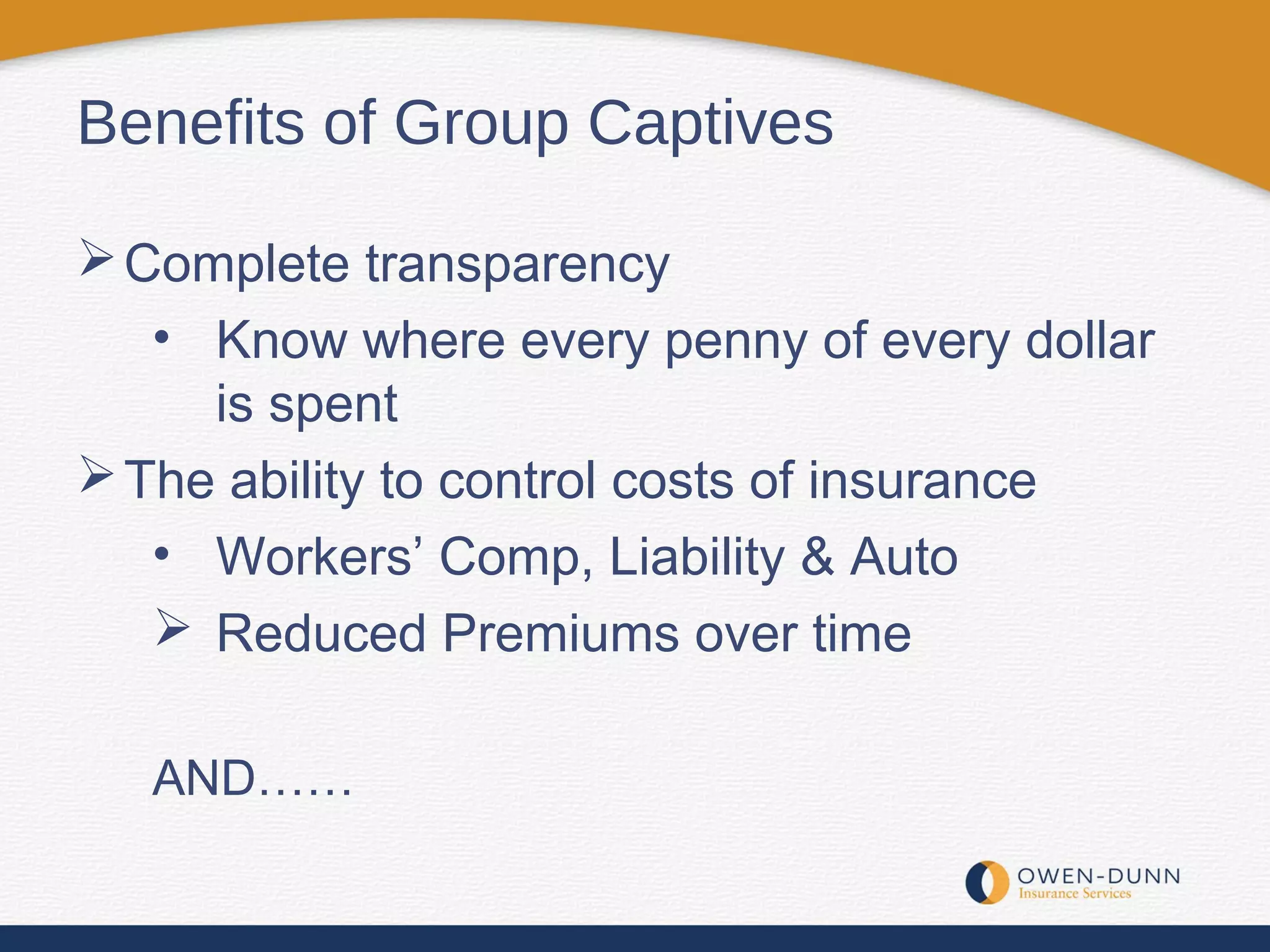 Captive presentation revised 2 16-15 (3) | PPT