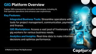 Captjur GIG Platform - Technology to Start Your Own Business | PPT
