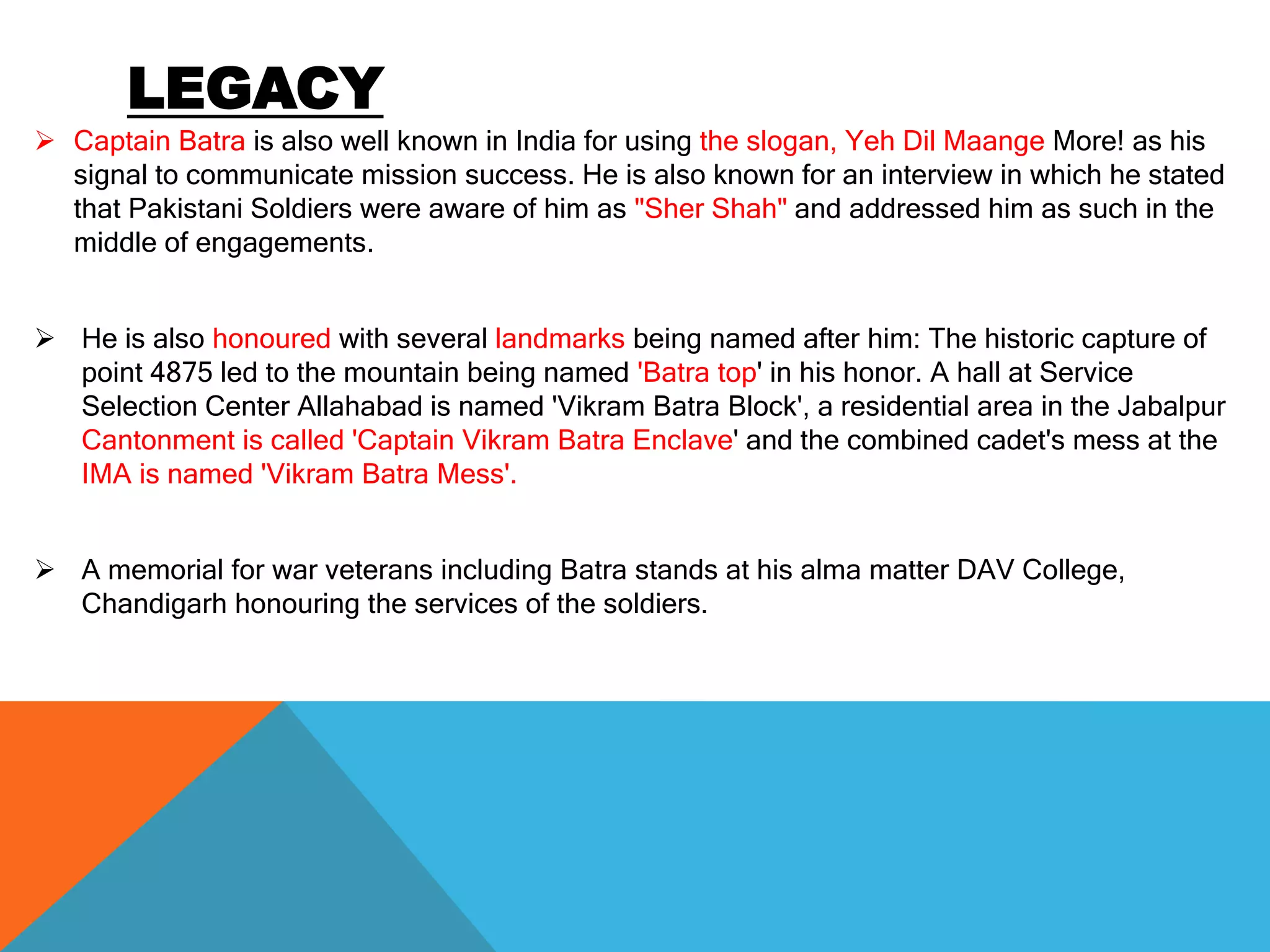 Captn vikram batra | PPTX