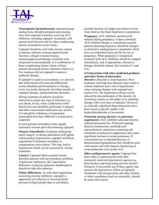 Captopril Tablets SmPC Taj Pharmaceuticals | PDF