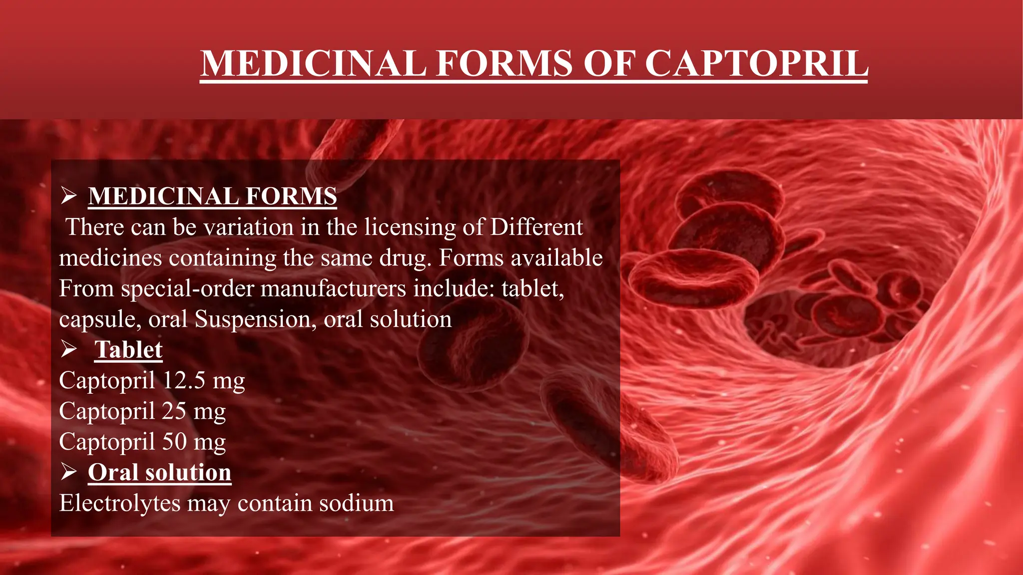 CAPTOPRIL PRESENTATION Pharmacology pptx | PPTX