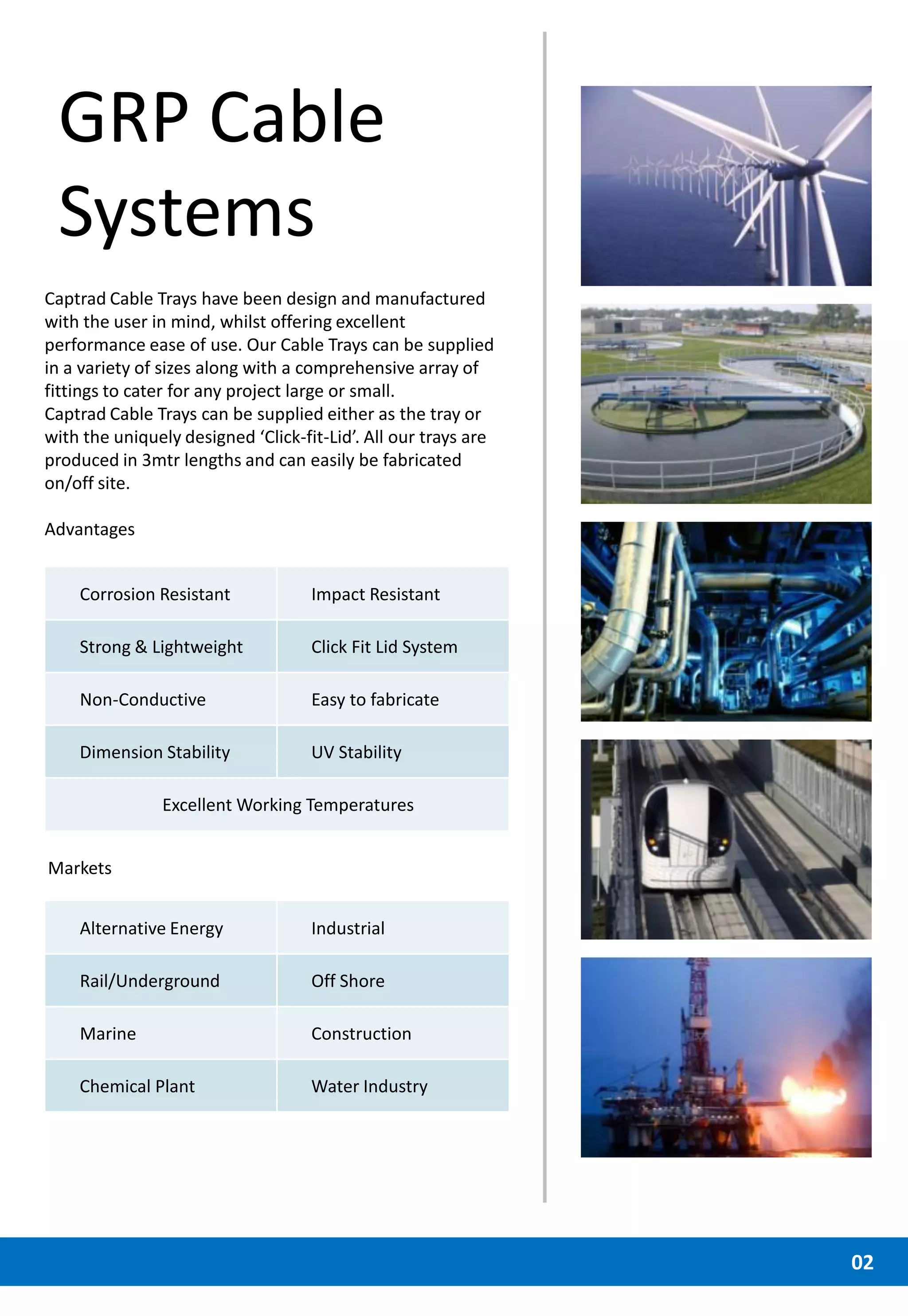 Captrad Cable Systems - GRP Cable Tray, GRP Cable Troughs, Recycled ...