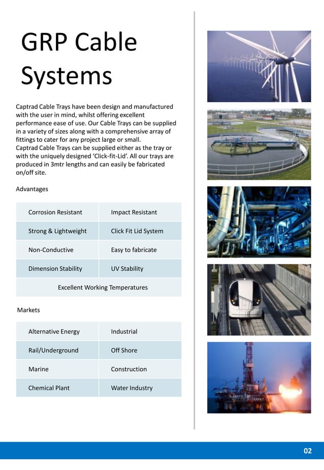 Captrad Cable Systems - GRP Cable Tray, GRP Cable Troughs, Recycled ...