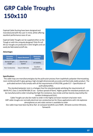 Captrad Cable Systems - GRP Cable Tray, GRP Cable Troughs, Recycled Plastic Cable Troughs & GRP ...