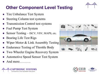 Captronics Systems Automotive Testing | PDF