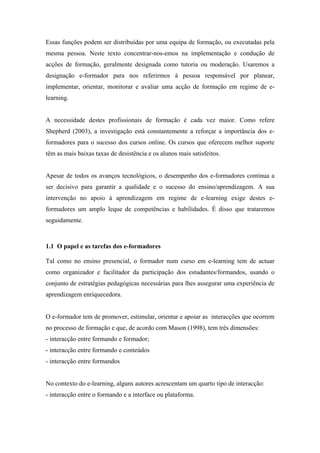 O papel do e-formador | PDF