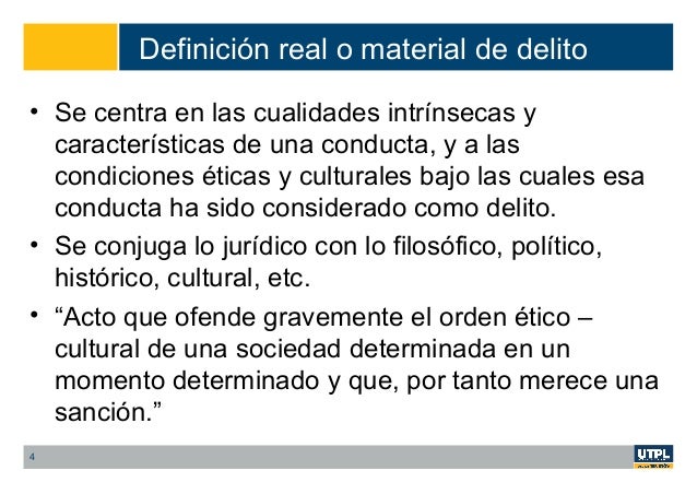 Capítulo IV Concepto y elementos del delito