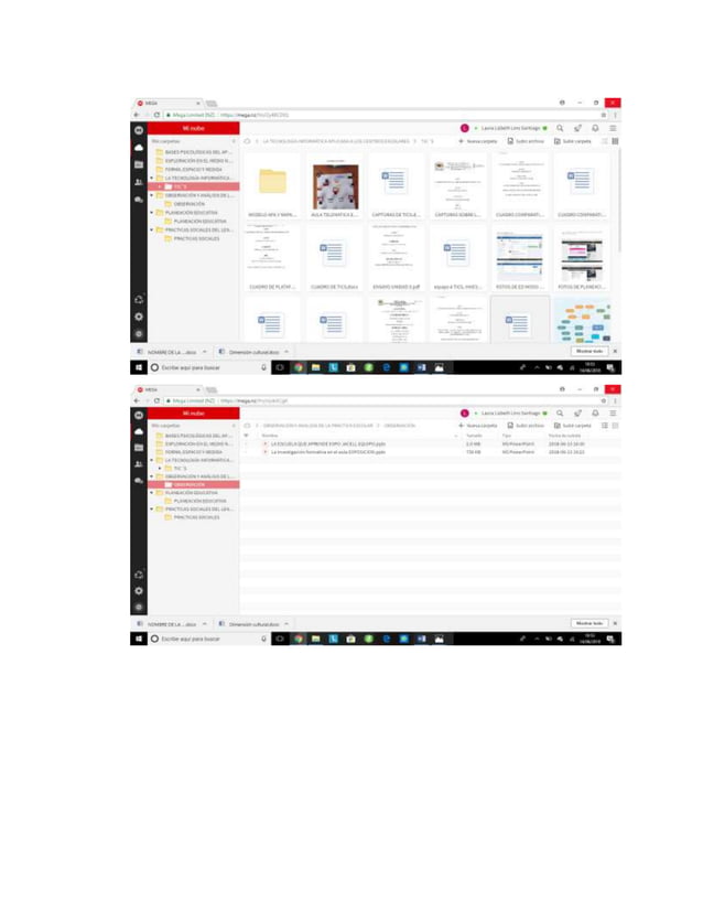Capturas de mega sobre las tareas | PDF