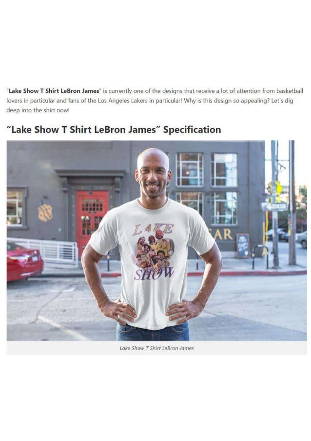 Lake Show T Shirt LeBron James | PDF