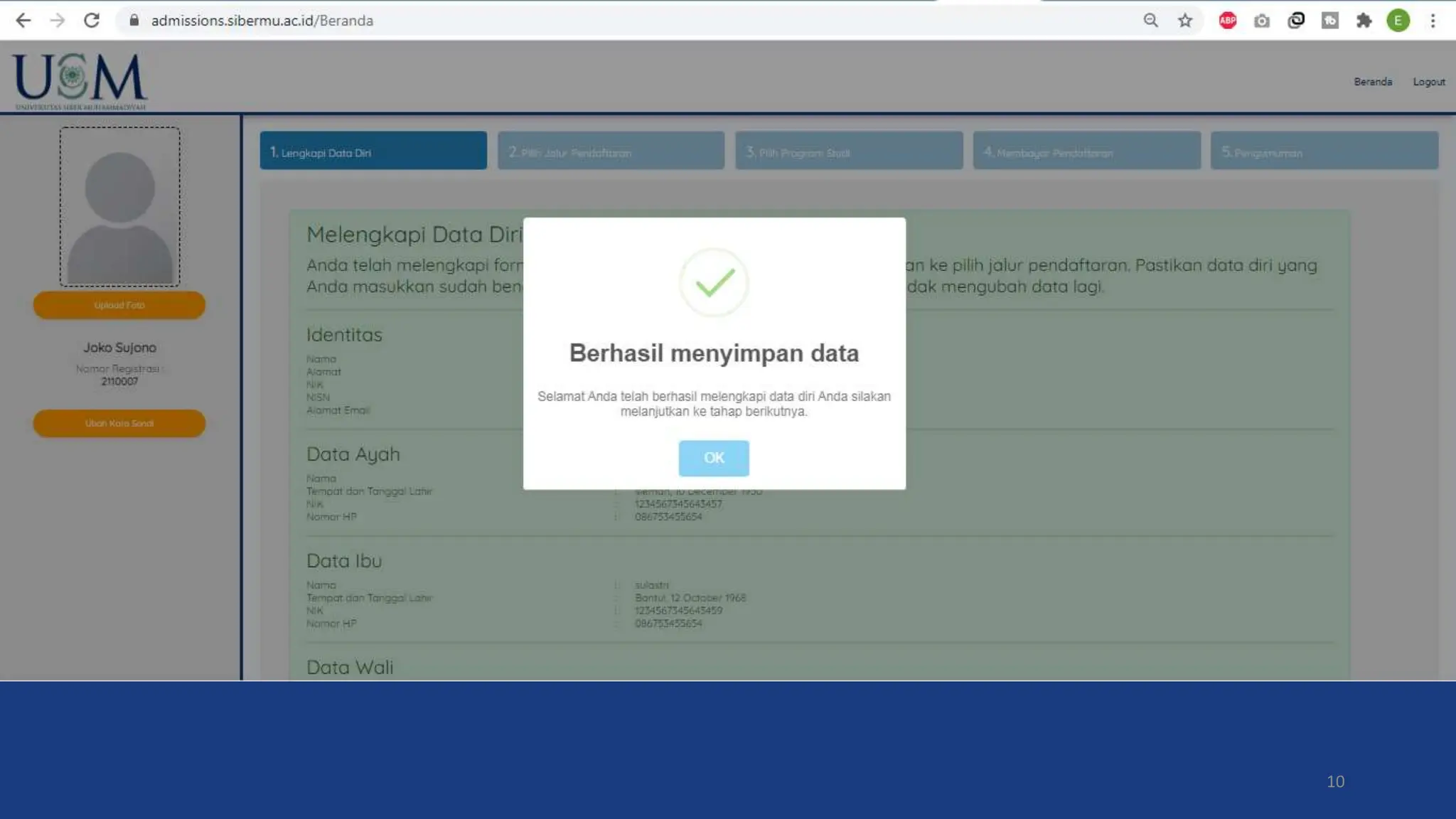 Panduan Portal Admisi Universitas Siber Muhammadiyah.pptx