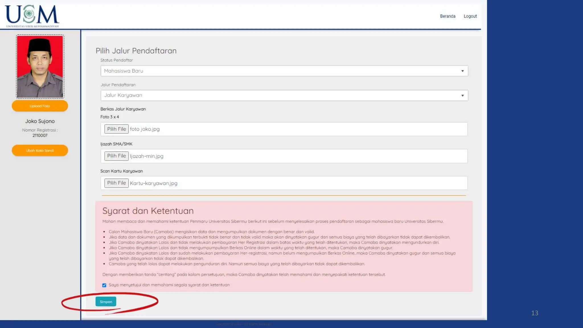 Panduan Portal Admisi Universitas Siber Muhammadiyah.pptx