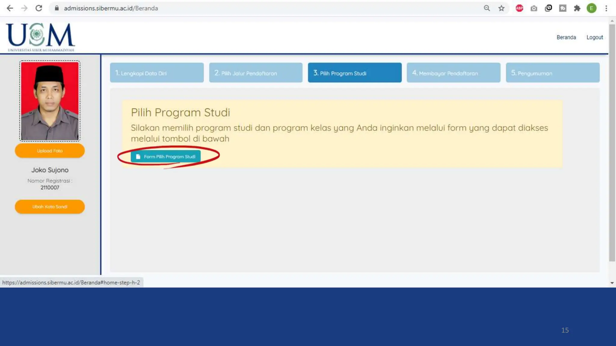 Panduan Portal Admisi Universitas Siber Muhammadiyah.pptx