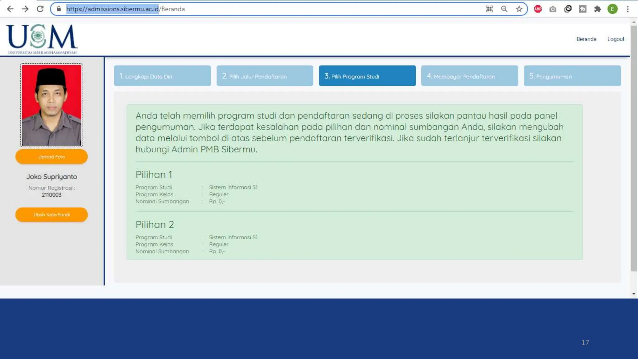 Panduan Portal Admisi Universitas Siber Muhammadiyah.pptx