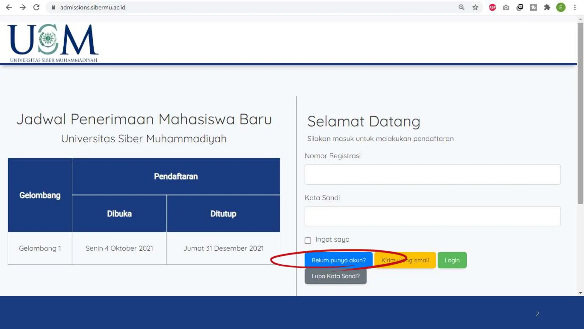 Panduan Portal Admisi Universitas Siber Muhammadiyah.pptx