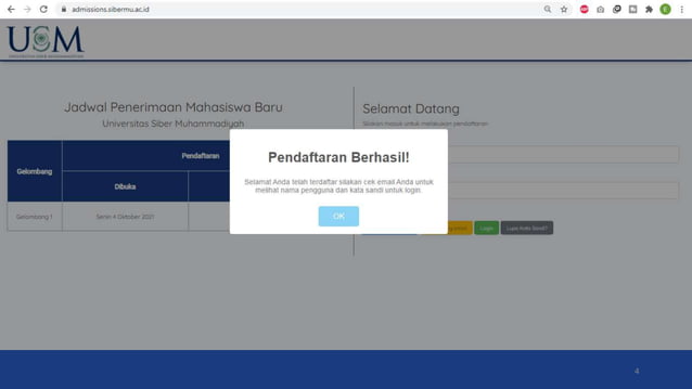 Panduan Portal Admisi Universitas Siber Muhammadiyah.pptx