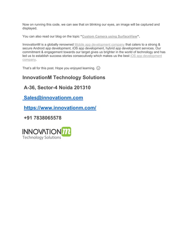 Capture image on eye blink | PDF