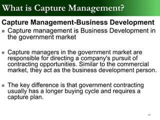 CAPTURE MANAGEMENT - The Art of Capturing Government Contracts.pdf ...