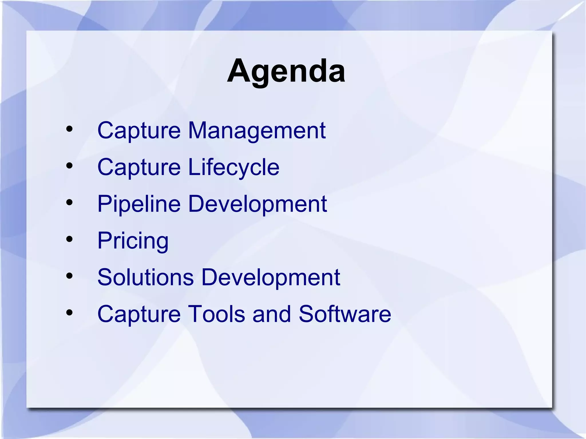 Capture Management Overview | PPT