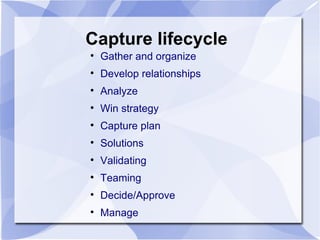 Capture Management Overview | PPT