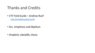 Capture the Flag - Introduction | PPTX