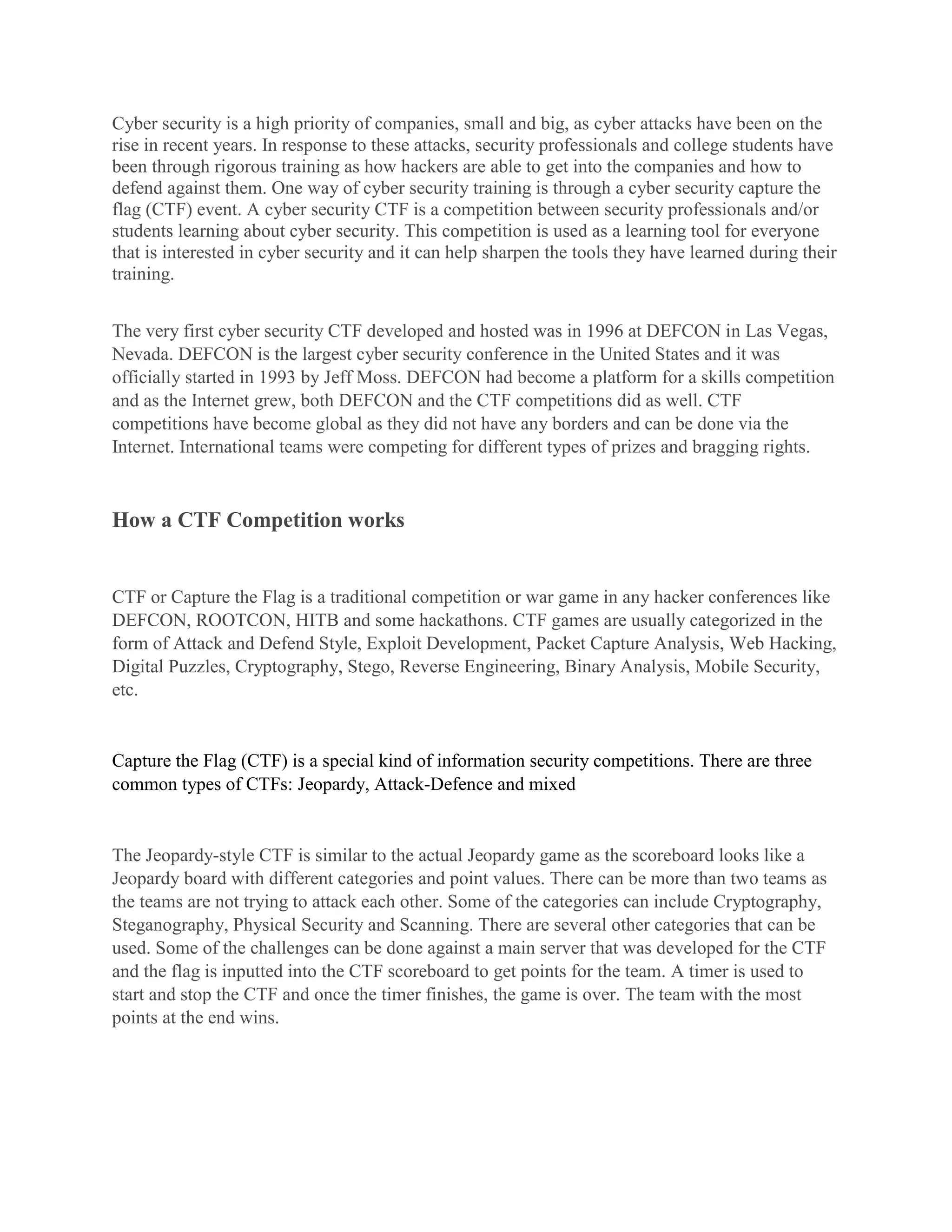 Capture the flag | PDF