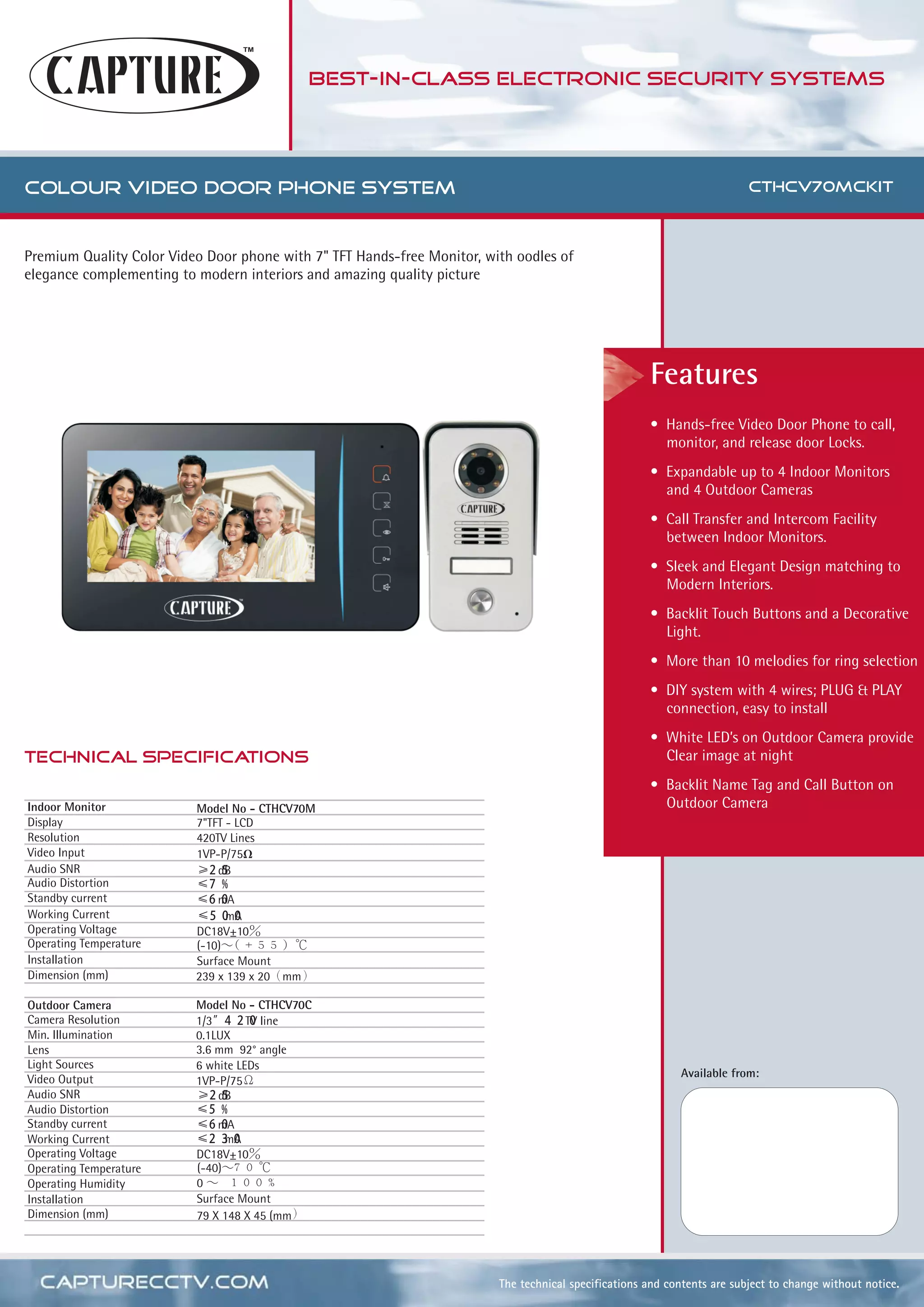 Video Door Phone Capture | PDF