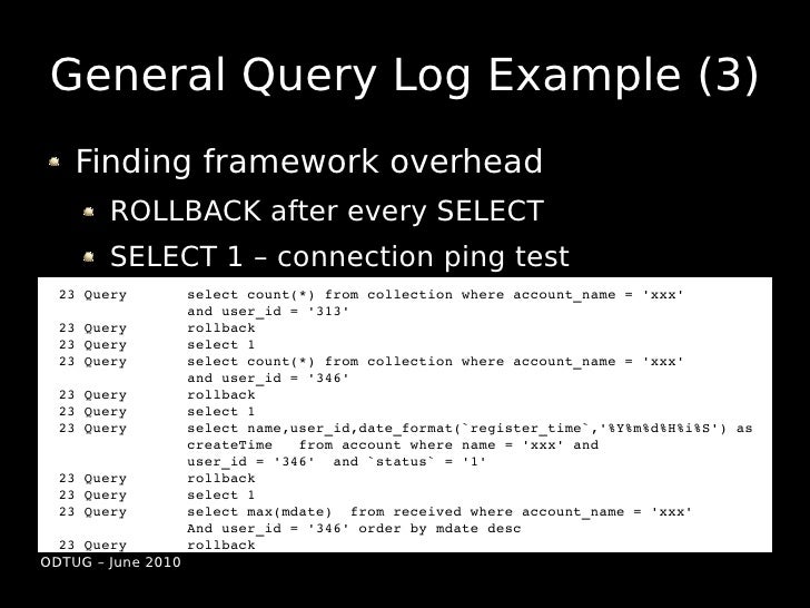 Capturing Analyzing And Optimizing Mysql