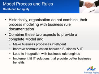 Capturing and documenting business processes and rules for agility | PPTX