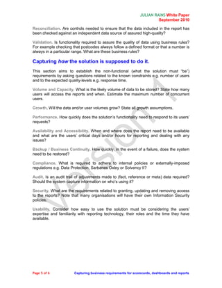 Capturing Business Requirements For Scorecards, Dashboards And Reports ...