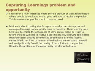 Capturing learnings | PPT