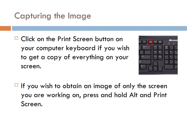 Capturing Screen Prints | PPT