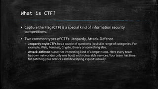 A Brief Intro to CTF Contests! | PPT