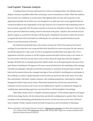 Capulet in romeo and juliet | DOC
