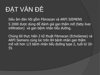 CAP ARFI trong GAN THẤM MỠ tại MEDIC, Dr NGUYỄN THIỆN HÙNG | PPTX