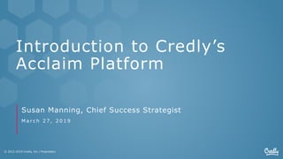 Credly's Acclaim Platform | PPT