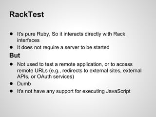 Capybara with Rspec | PPT