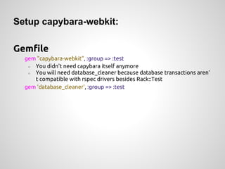 Capybara with Rspec | PPT