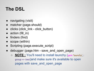 Capybara with Rspec | PPT