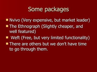 Computer Aided Qualitaitive Data Analysis Software | PPT