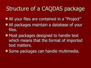 Computer Aided Qualitaitive Data Analysis Software | PPT | Desktop ...