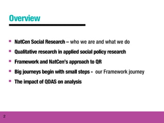 CAQDAS 2014 From graph paper to digital research our Framework journey ...