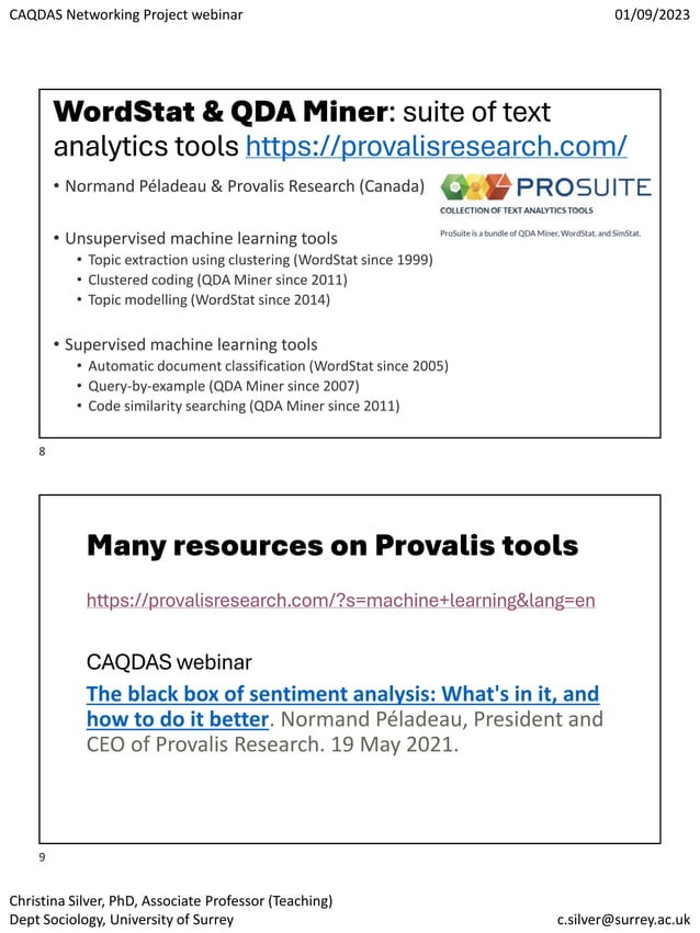 Qualitative AI : Hoo-ha or Step-Change? CAQDAS webinar | PDF | Free ...
