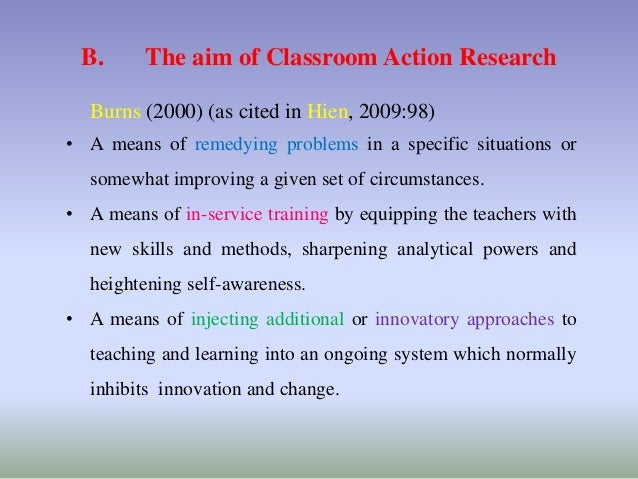 Classroom Action Research (CAR)