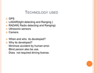 Autonomous car | PPTX