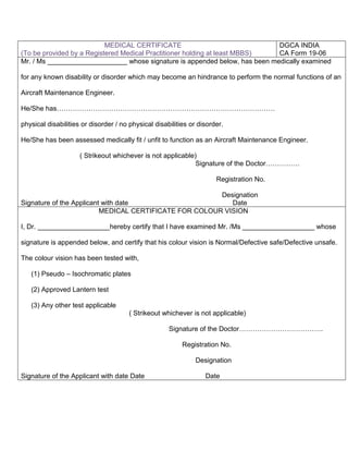 Car 66 medical cerificate | PDF