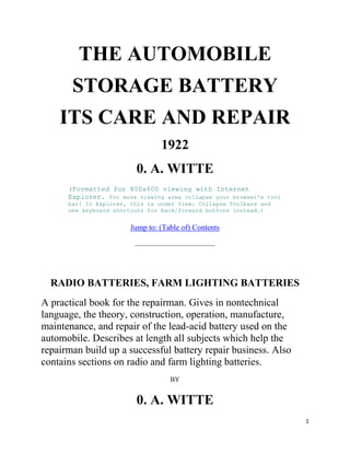 Car battery | PDF