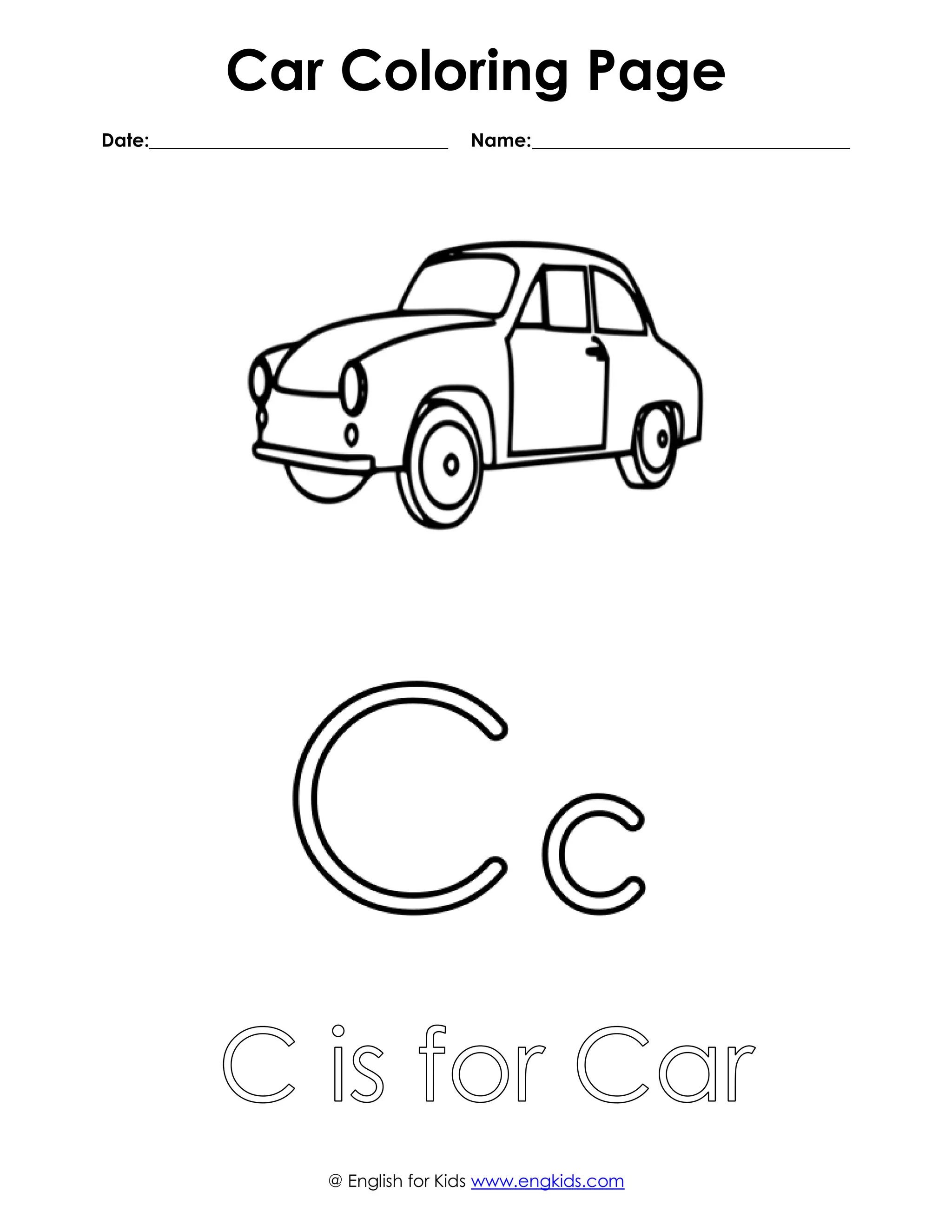 Car coloring page | PDF