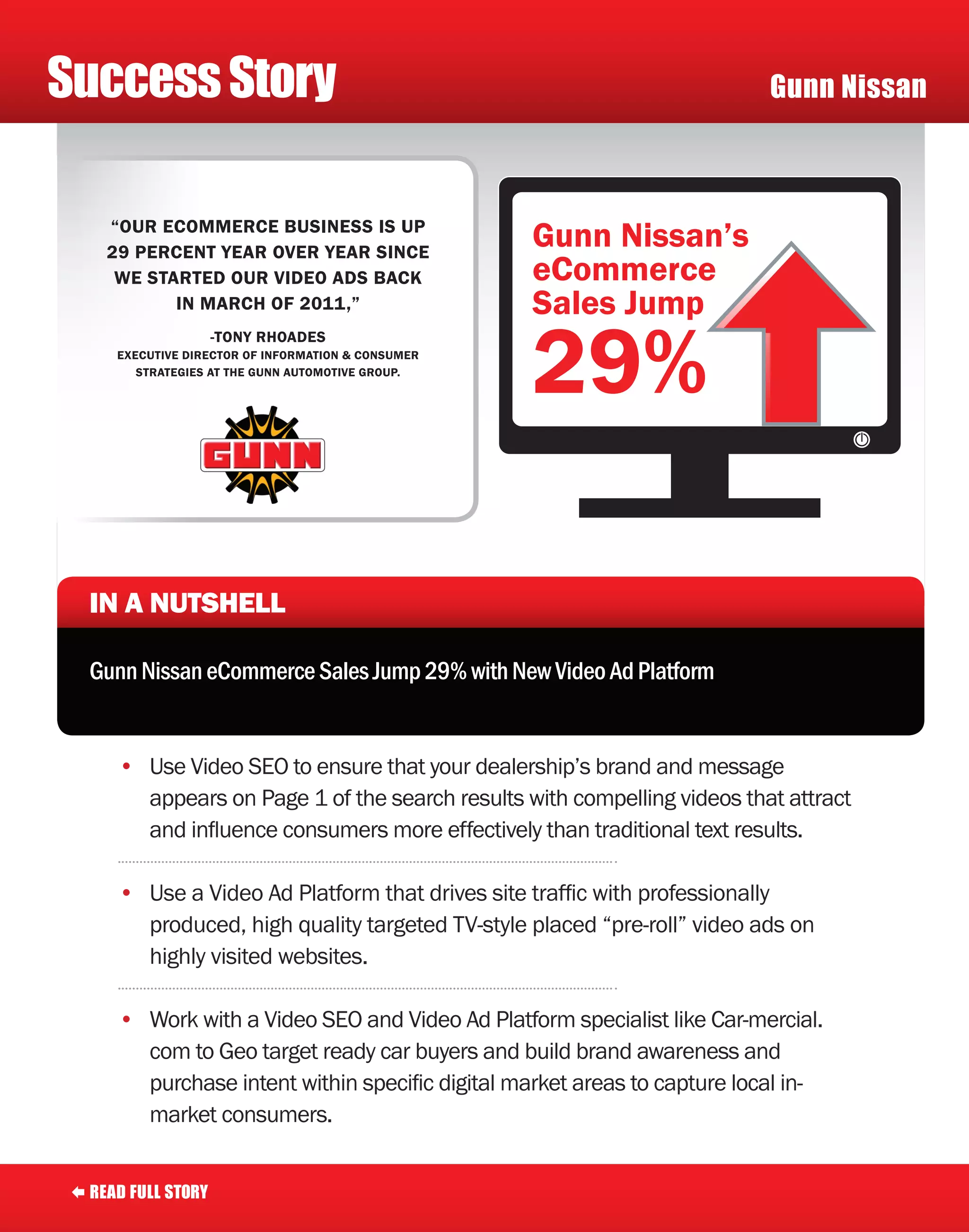 Car mercial-gunn nissan case study | PDF