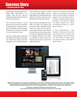 Car mercial-gunn nissan case study | PDF